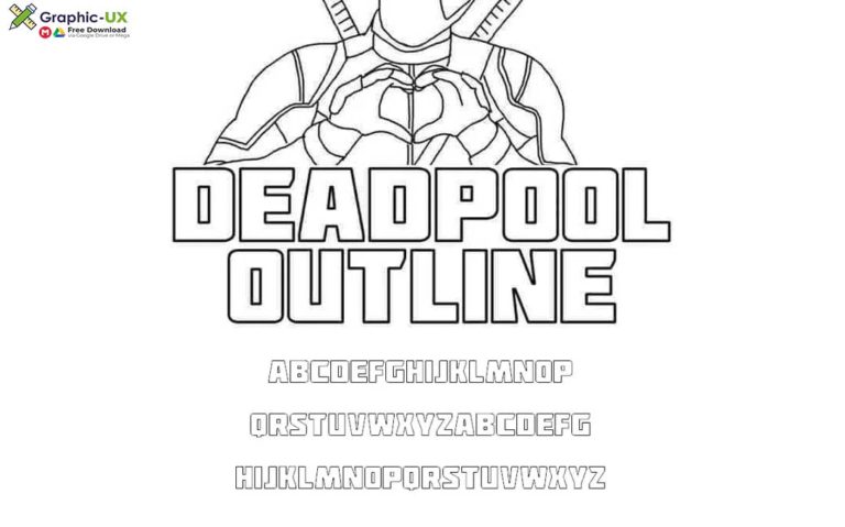 Deadpool Outline font – GraphicUX